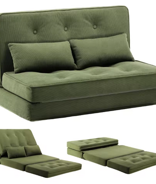 Kleine 2-zits Slaapbank – Mini Sofa met 6-traps Verstelbare Rugleuning ...