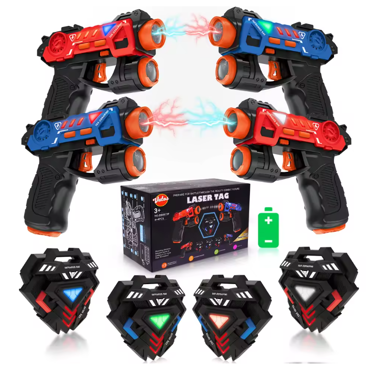 Laser Tag Set met 4 Infrarood Blasters en Badges – Indoor en Outdoor S ...